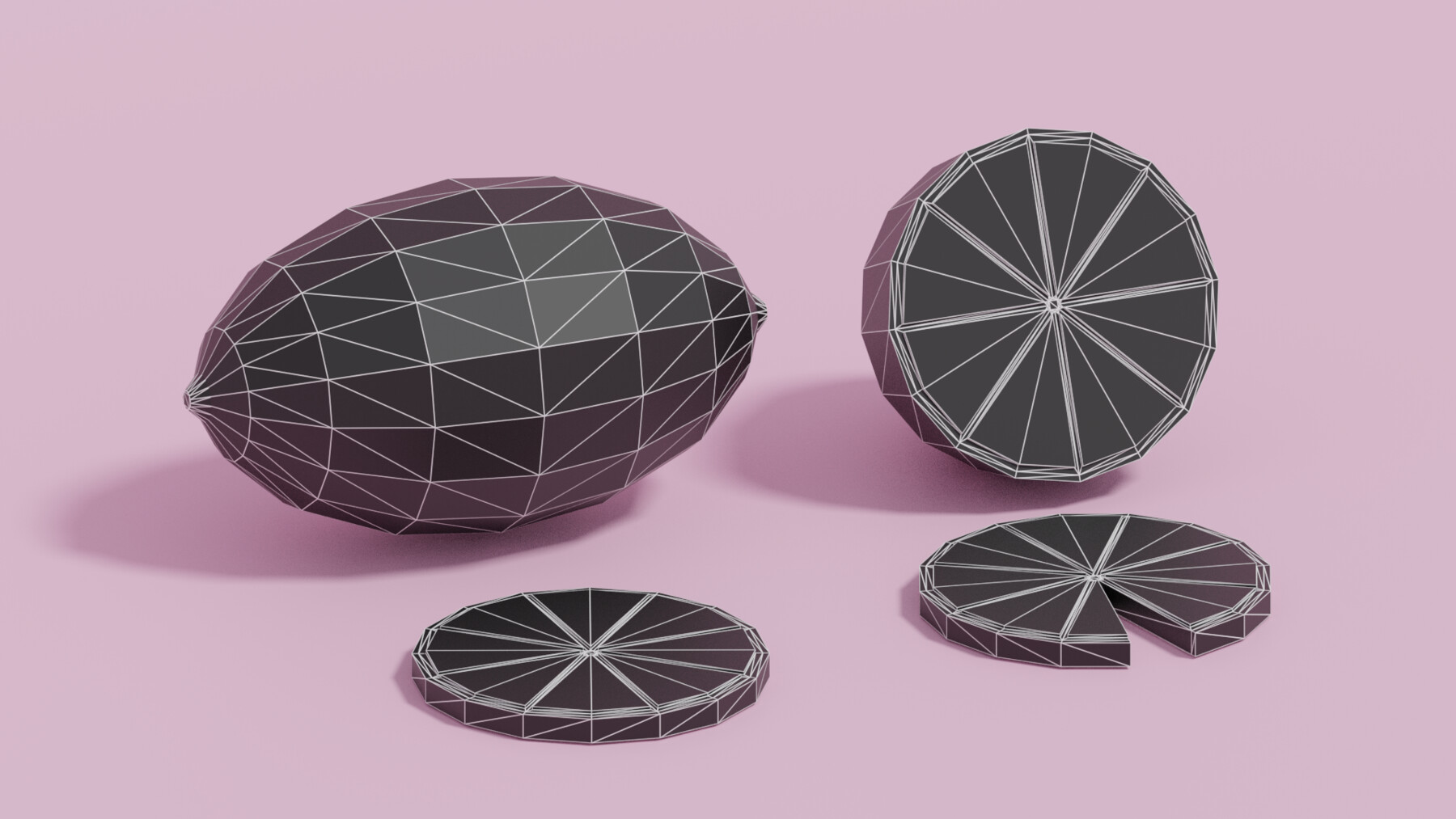 ArtStation - Low Poly Cartoon Lemon 3D model | Resources