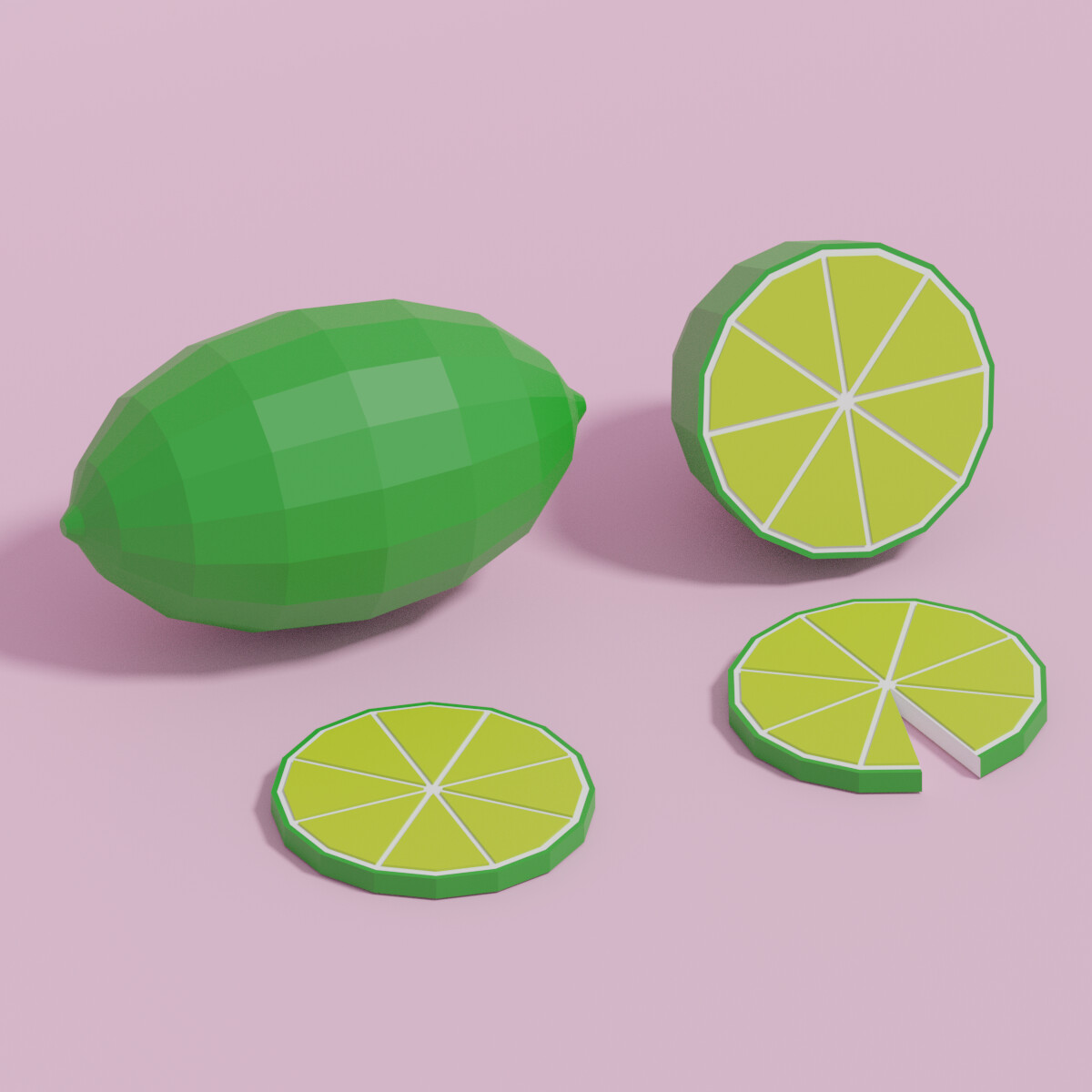 ArtStation - Low Poly Cartoon Lemon 3D model | Resources