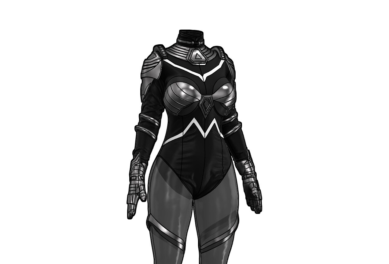 ArtStation - Steel Woman's Armor Marvelous Designer Project | +.obj ...