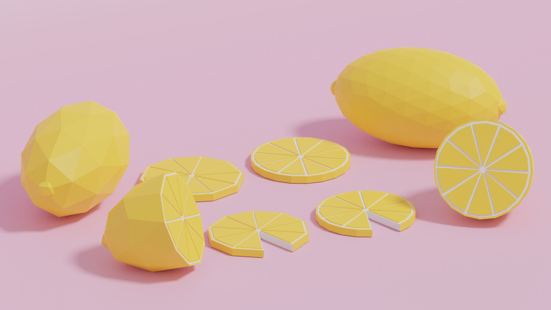ArtStation - Low Poly Cartoon Lemon 3D model | Resources