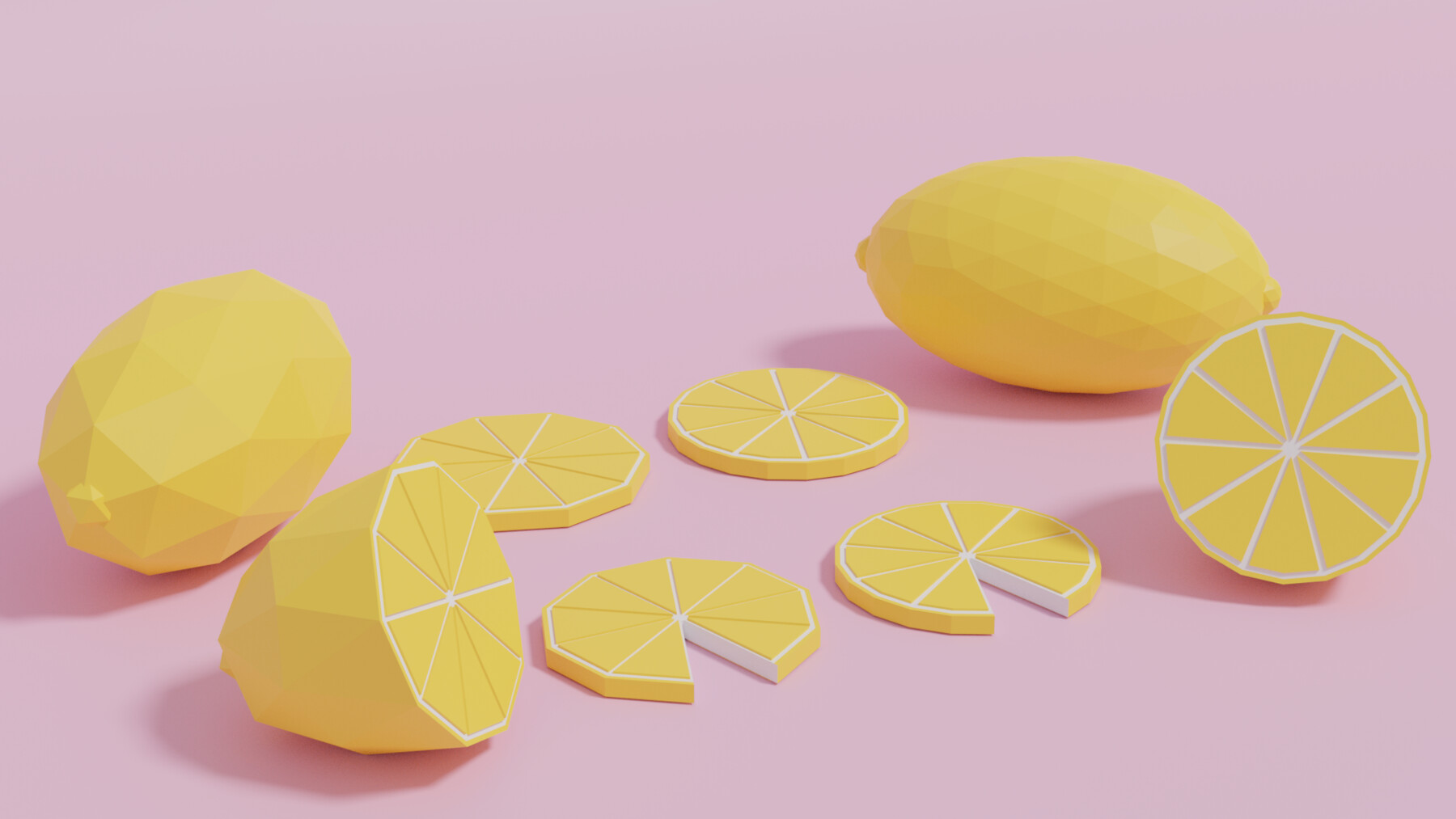 ArtStation - Low Poly Cartoon Lemon 3D model | Resources