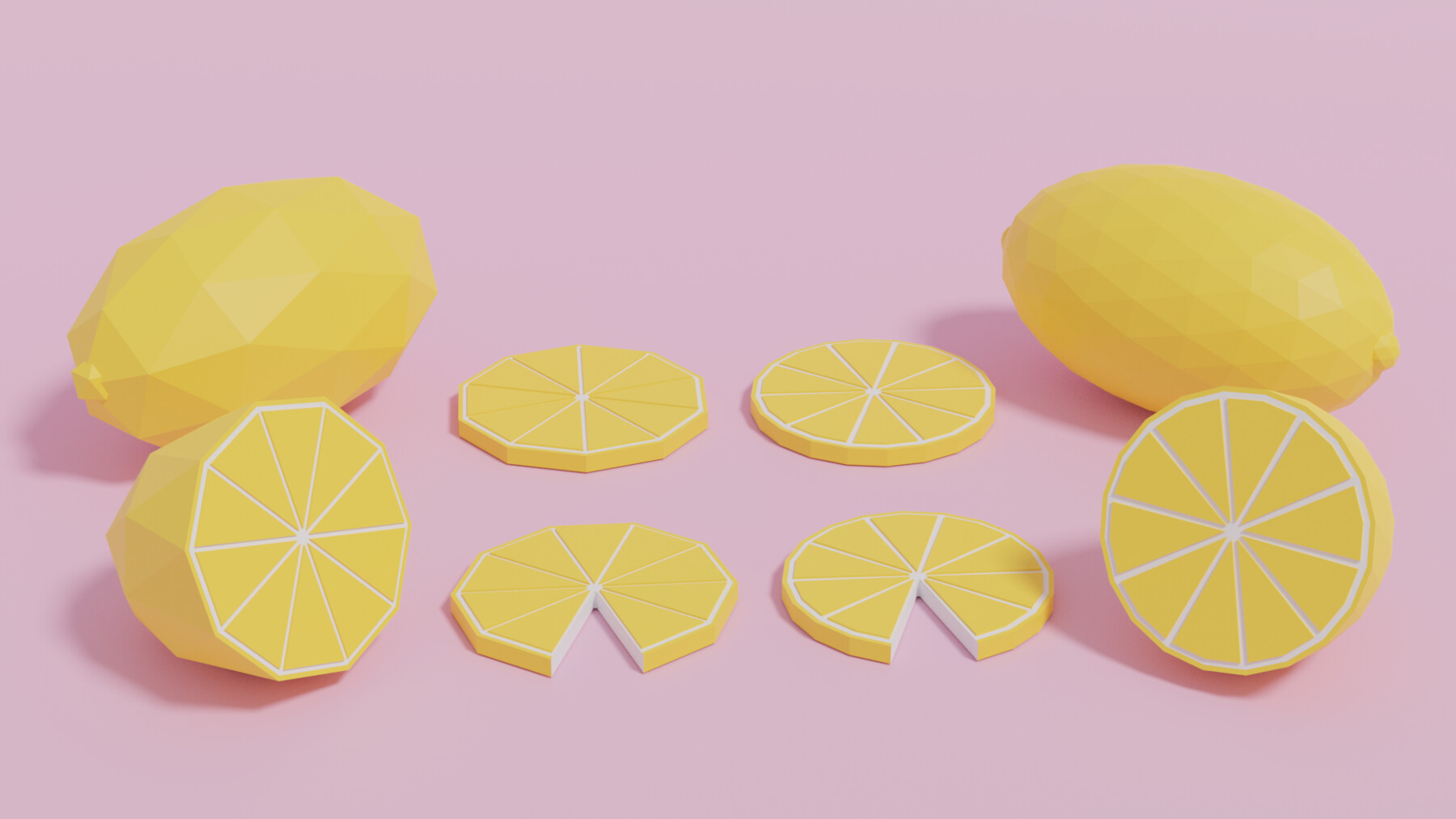 ArtStation - Low Poly Cartoon Lemon 3D model | Resources