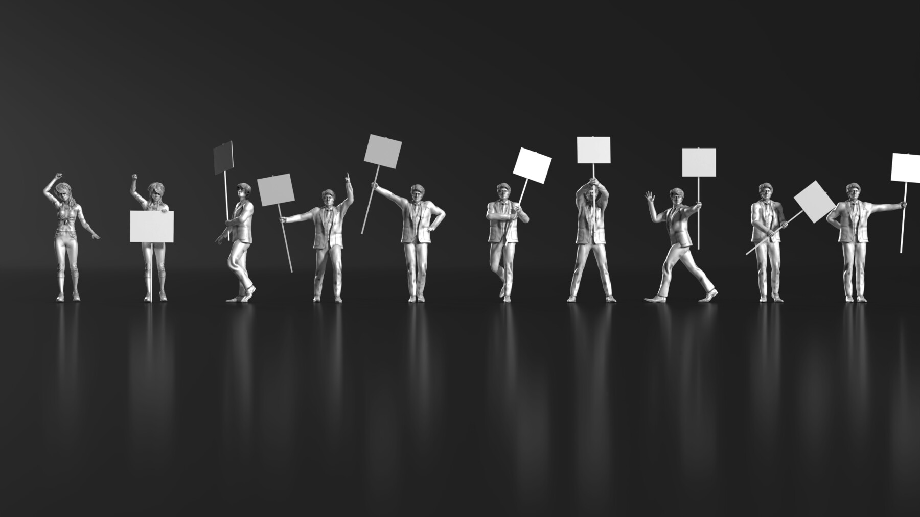 ArtStation - HD People 04 Sign Protest | Resources