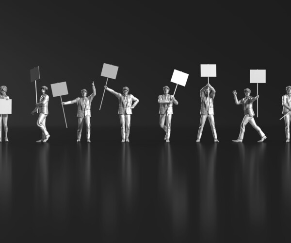 ArtStation - HD People 04 Sign Protest | Resources