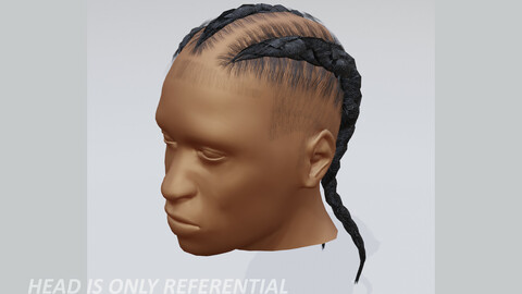 ArtStation - 3d male hair afro octopus braids | Game Assets