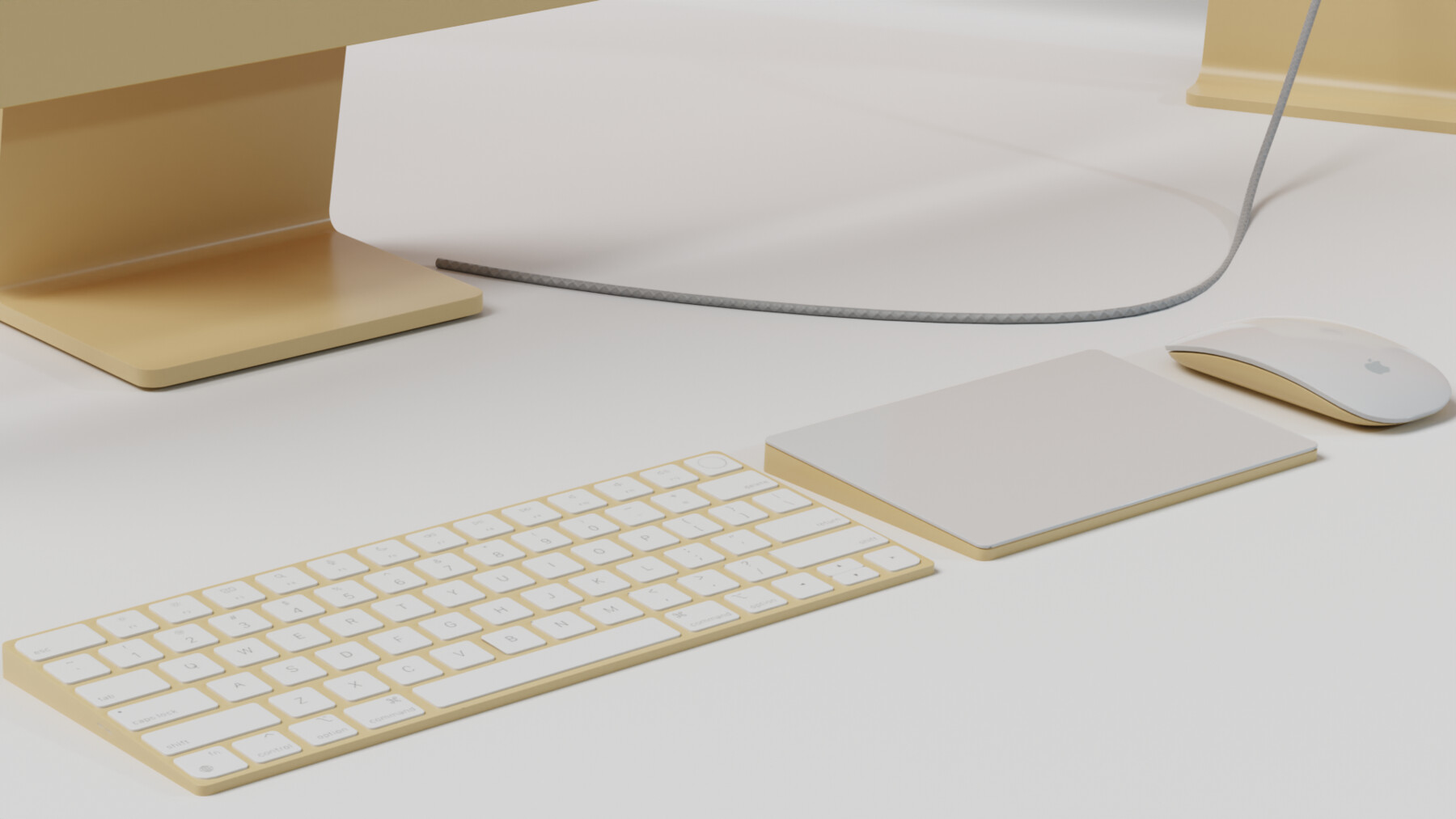 ArtStation - Apple imac 2021 with keyboard, mouse and trackpad all ...