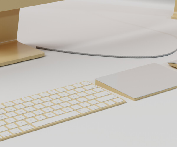 ArtStation - Apple imac 2021 with keyboard, mouse and trackpad all ...