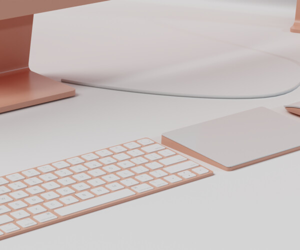 ArtStation - Apple imac 2021 with keyboard, mouse and trackpad all ...