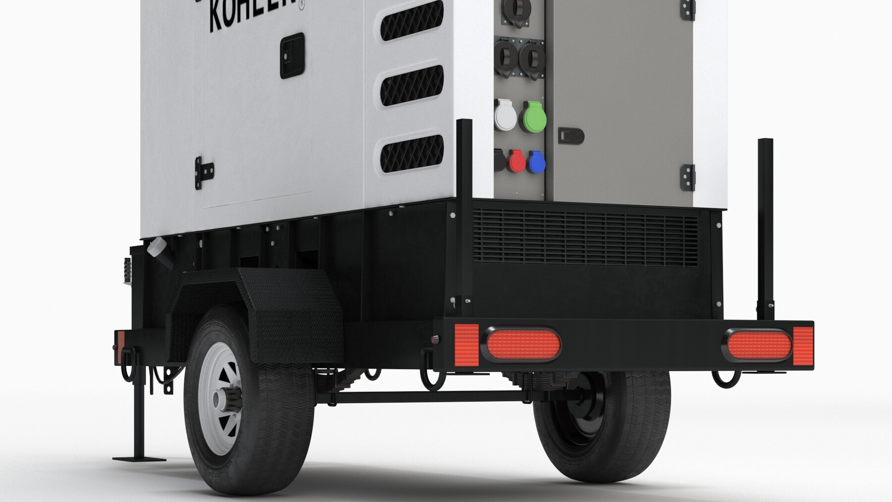 ArtStation - Kohler Industrial Diesel Generators Single White color 3d ...
