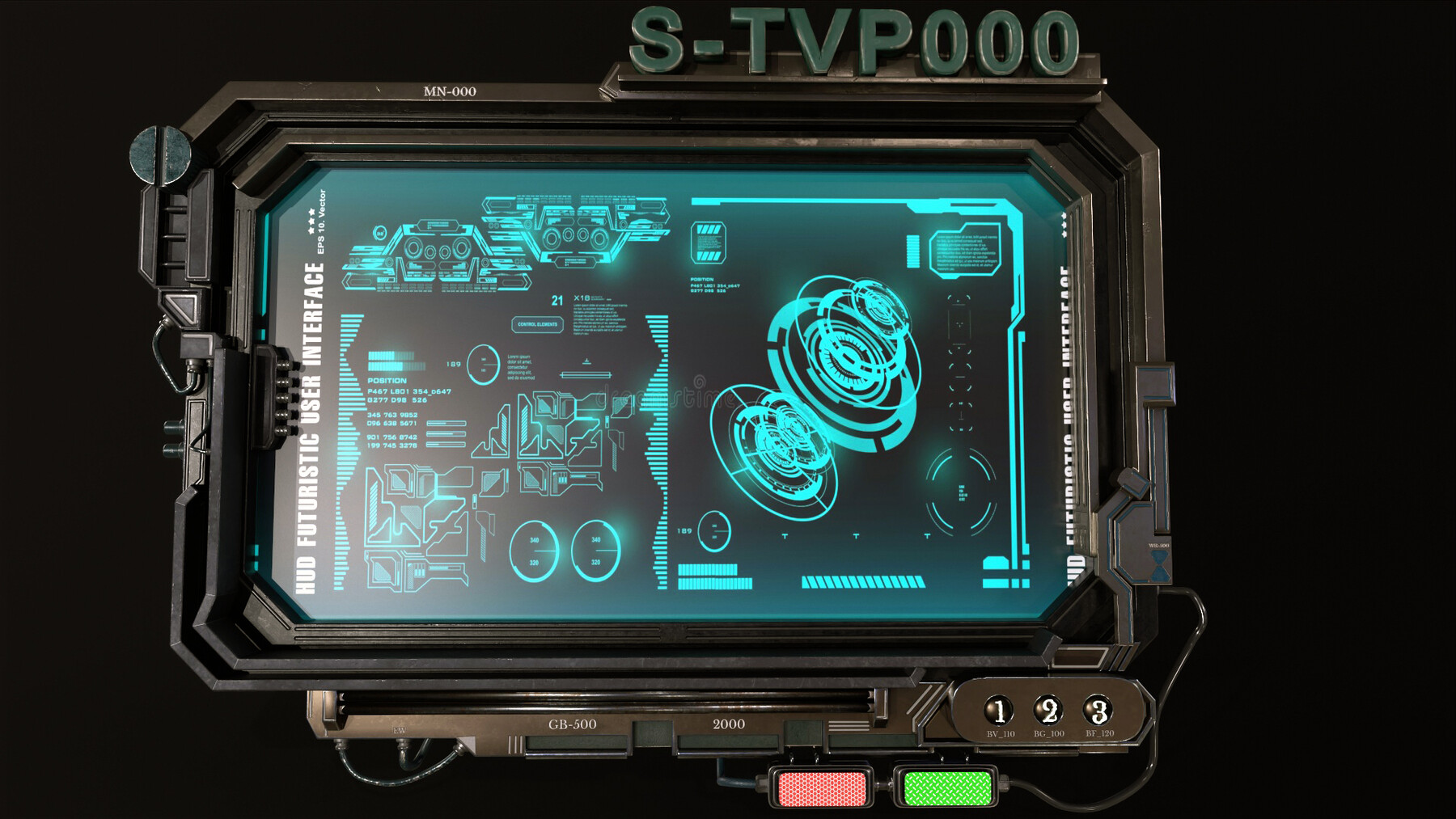 ArtStation - control panel screen - scifi panel Vol 01 3D model | Game ...