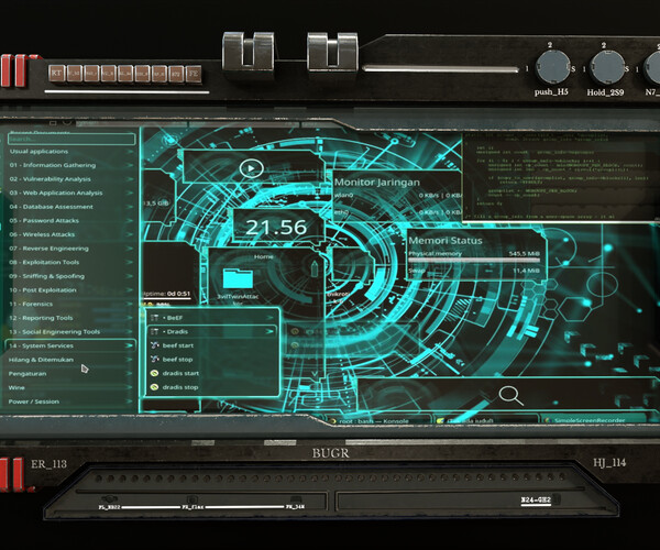 ArtStation - control panel screen - scifi panel Vol 01 3D model | Game ...