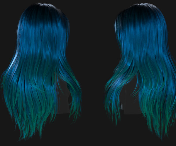 ArtStation - Game ready stylize long hairstyle | Game Assets