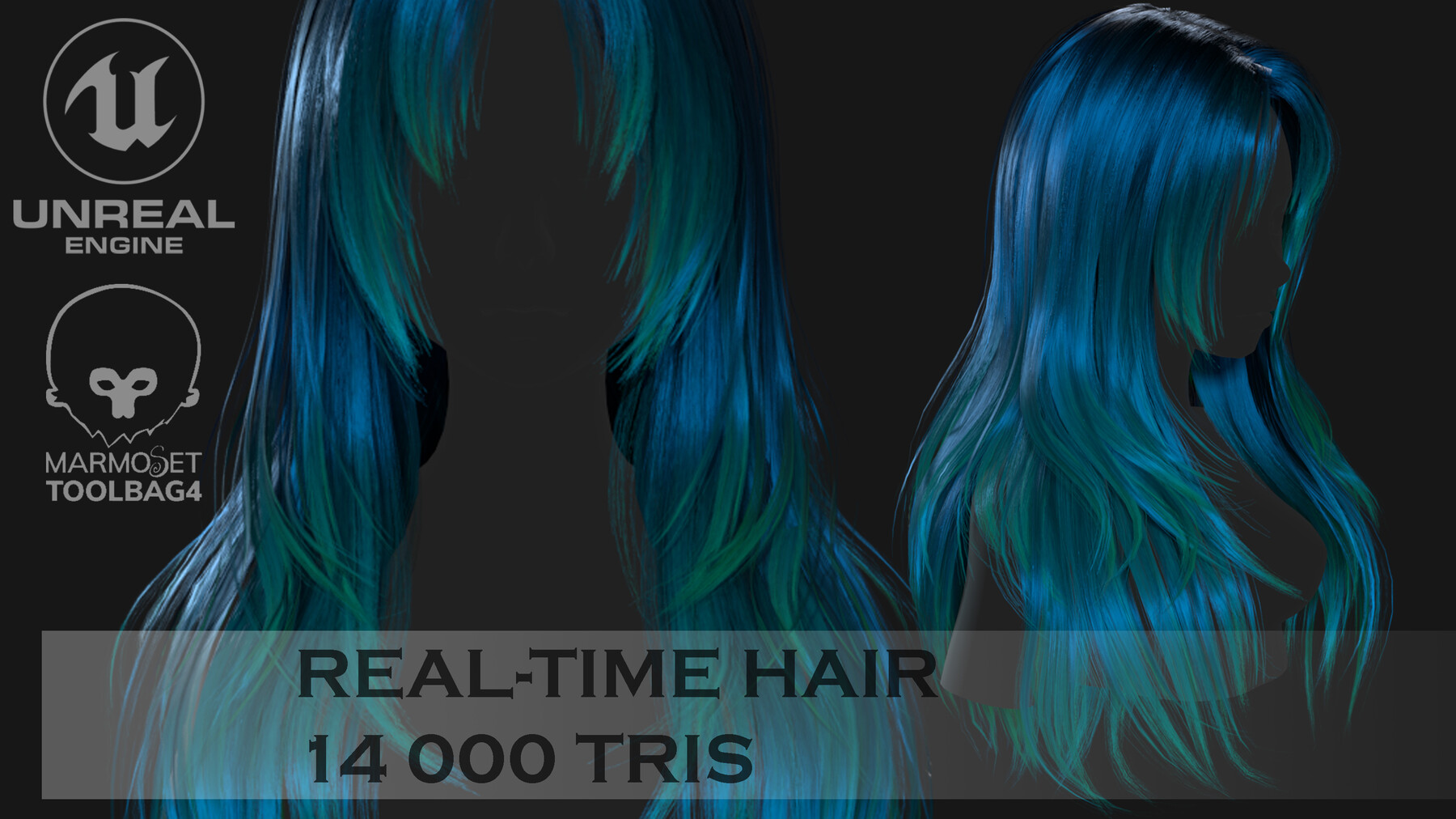 ArtStation - Game ready stylize long hairstyle | Game Assets