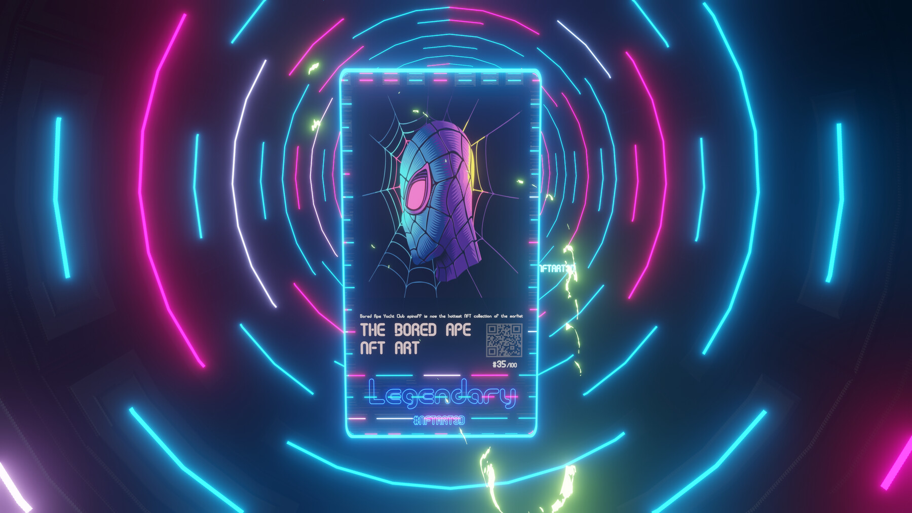 ArtStation - 3D NFT Collectible Card Blender Template File with Animation Loop Effect - Eevee ...