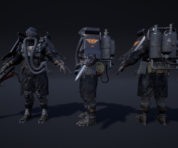 ArtStation - Dystopia Soldier 02 | Game Assets