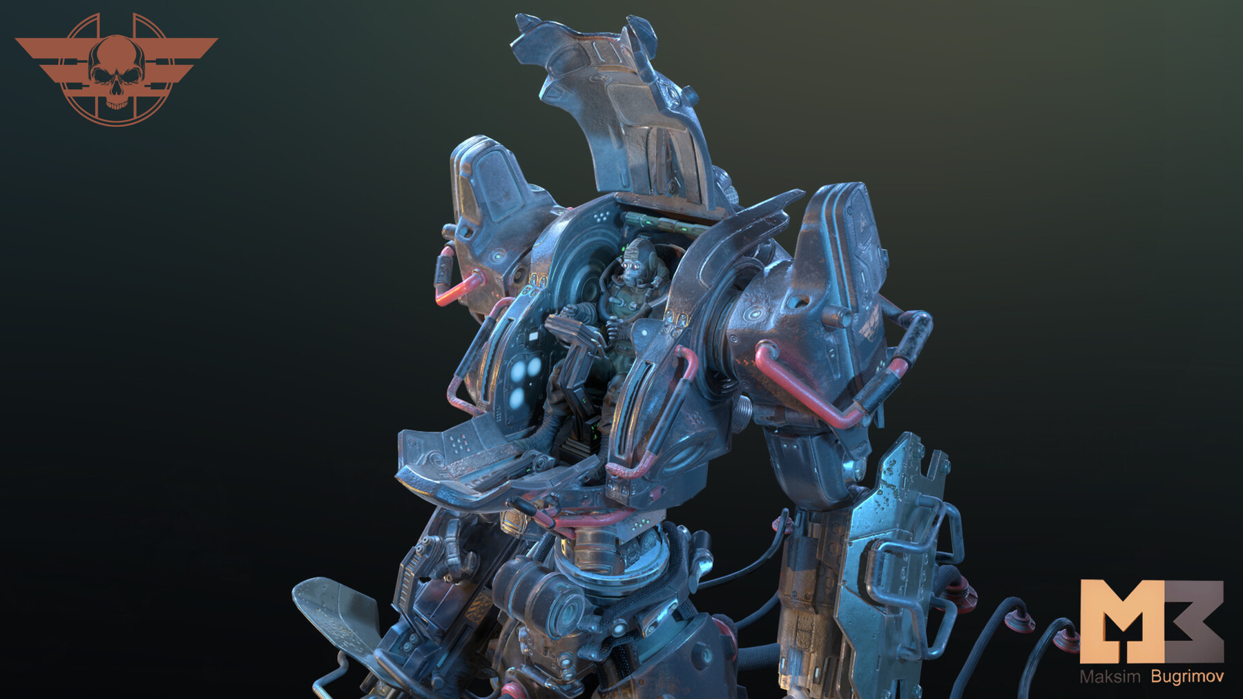 ArtStation - Dystopia Mech And Pilot | Game Assets