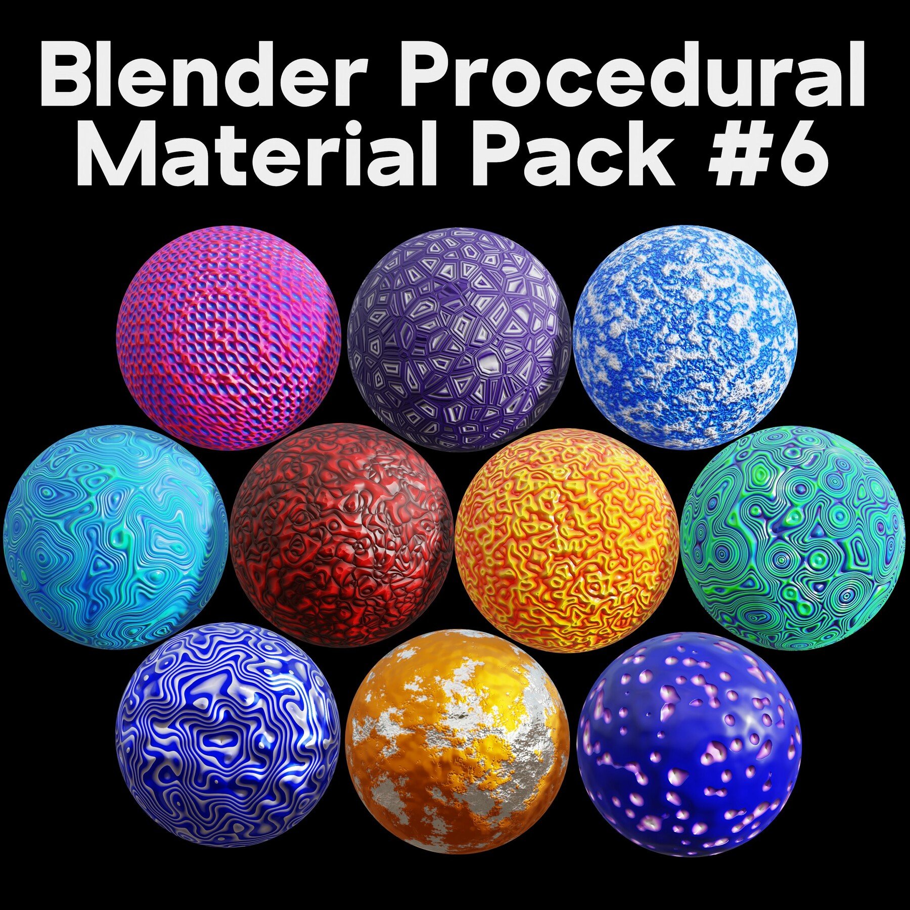 ArtStation - Blender Procedural Material Pack #6 | Resources