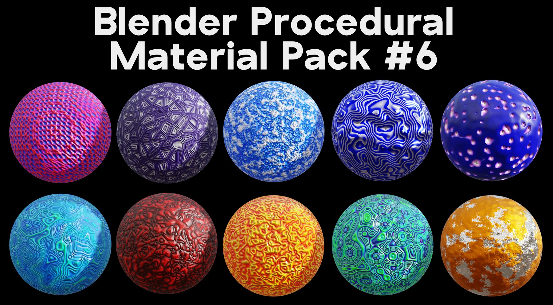 ArtStation - Blender Procedural Material Pack #6 | Resources