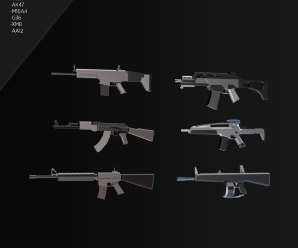 ArtStation - Low-Poly Weapon Assets | Game Assets