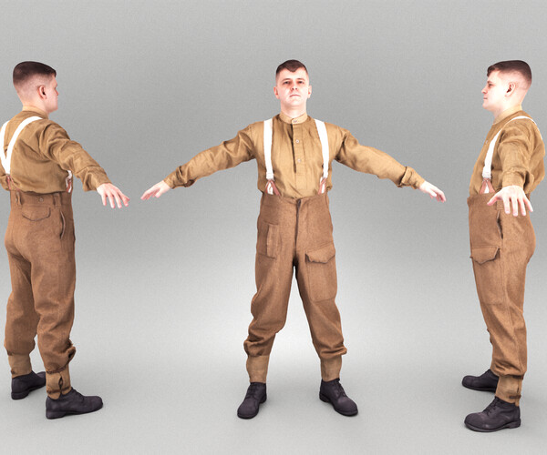 ArtStation - British soldier ready for animation 359 | Game Assets