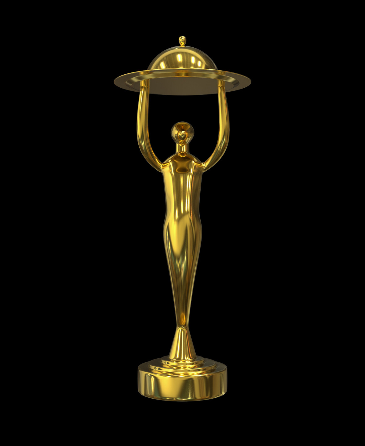 ArtStation - Golden Foodie Chef Trophy 3D model, Golden Foodie Chef ...