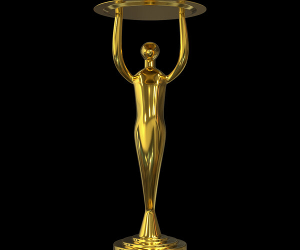 ArtStation - Golden Foodie Chef Trophy 3D model, Golden Foodie Chef ...