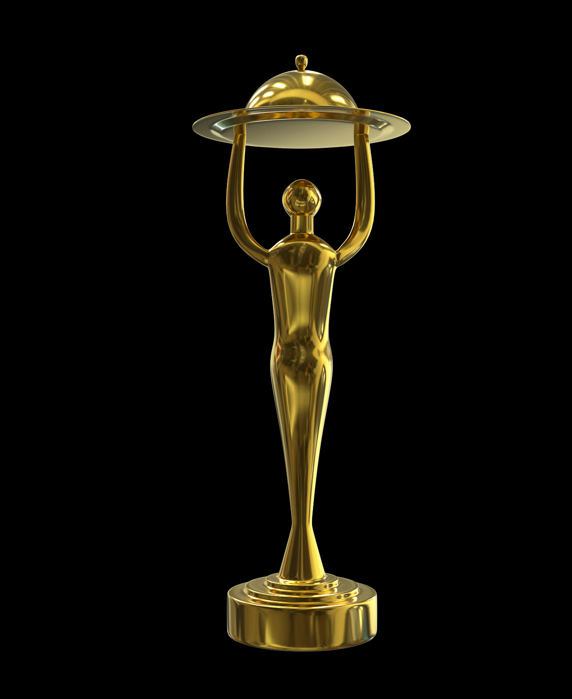 ArtStation - Golden Foodie Chef Trophy 3D model, Golden Foodie Chef ...