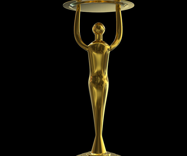 ArtStation - Golden Foodie Chef Trophy 3D model, Golden Foodie Chef ...