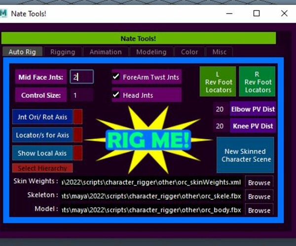 ArtStation - Maya Toolset and Auto Rigger | Resources
