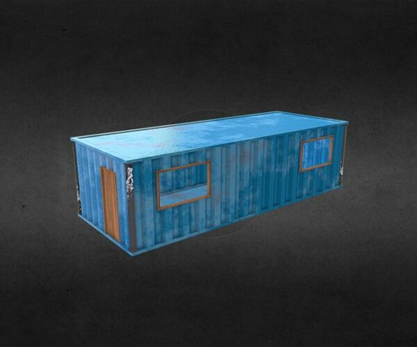 ArtStation - Container house building low poly | Game Assets