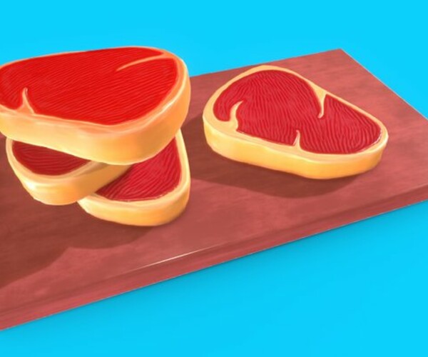 ArtStation - Stylized Raw Steak | Game Assets