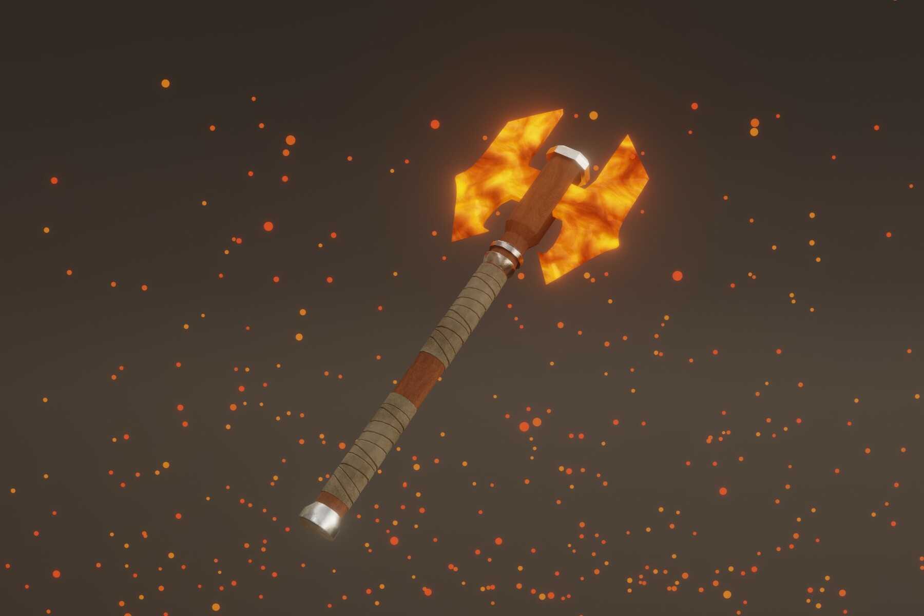 ArtStation - Double Bit Fire Axe - Model 01 | Game Assets