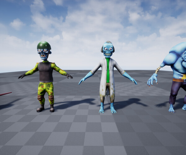 ArtStation - Cartoon Zombies (Pack) | Game Assets