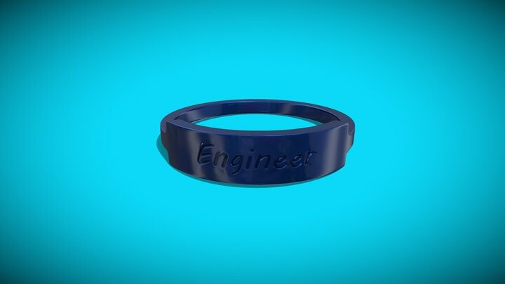ArtStation - Engineer Ring Female Blue | Resources