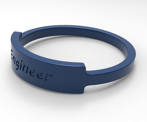 ArtStation - Engineer Ring Female Blue | Resources