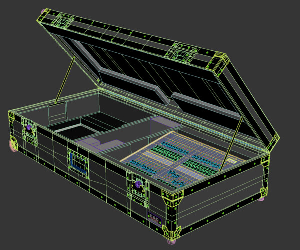 ArtStation - Flight Cases With Device Small 01 3d Model | Resources