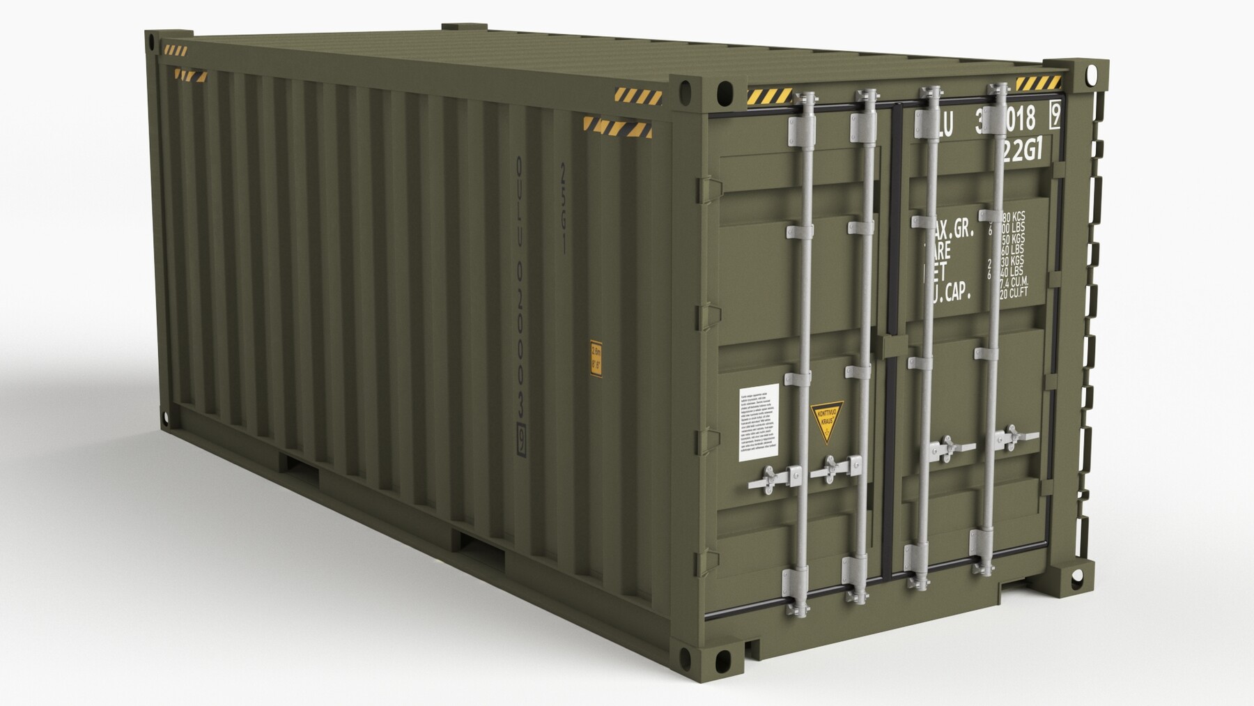 ArtStation - 20 ft Military Containers Green Colour 3d Model | Resources