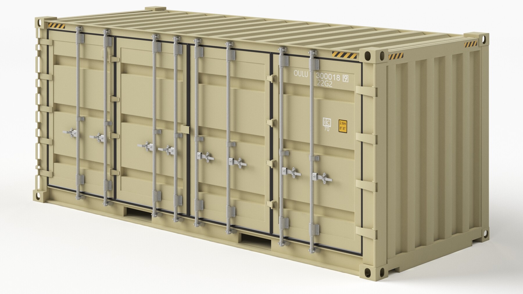 ArtStation - 20 ft Military Containers Sand Colour 3D Model | Resources
