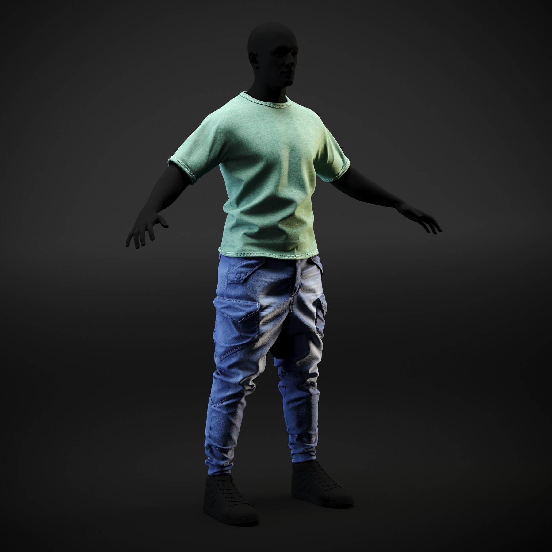 ArtStation - Men Clothes High Poly Clean Retopology 3D model | Game Assets