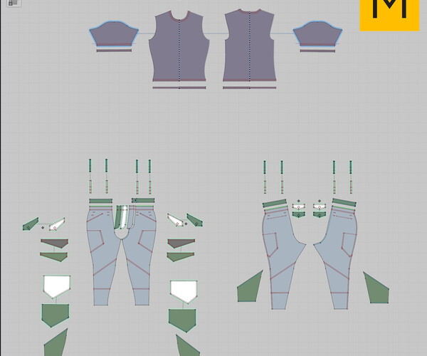 ArtStation - Men Clothes High Poly Clean Retopology 3D model | Game Assets