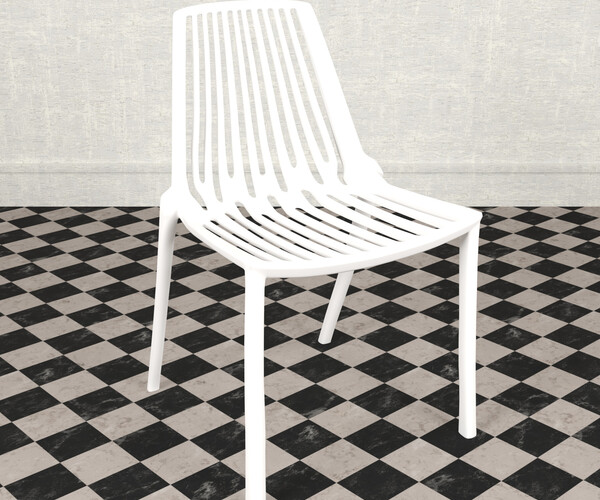 ArtStation - White Dining Chair With Holes | Resources
