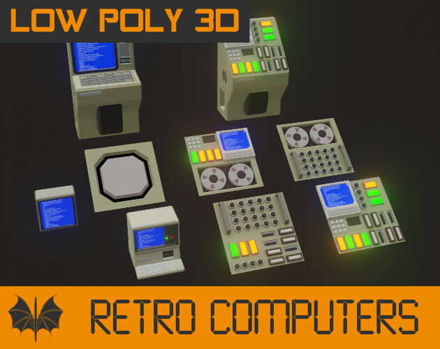 ArtStation - Low Poly Retro Computers | Game Assets