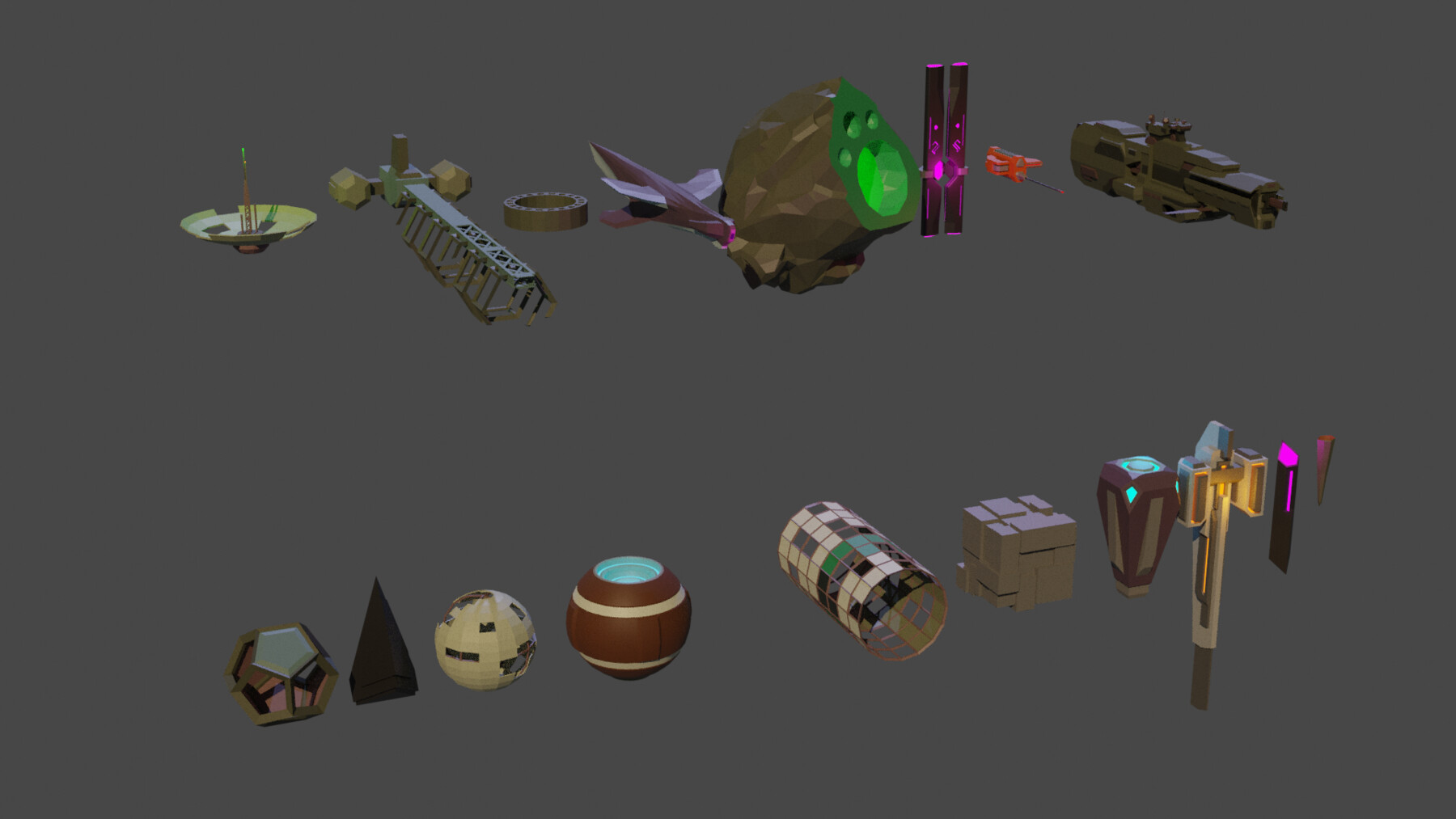 ArtStation - LowPoly Space Scenery Pack | Game Assets
