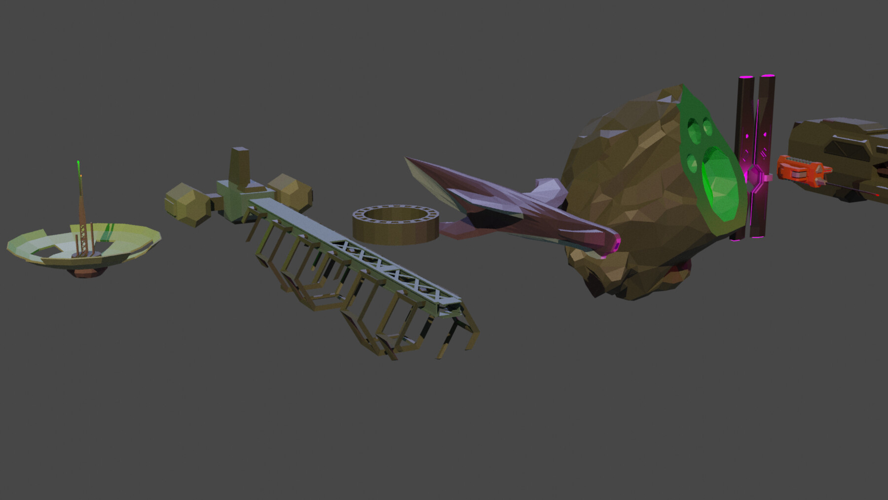 ArtStation - LowPoly Space Scenery Pack | Game Assets