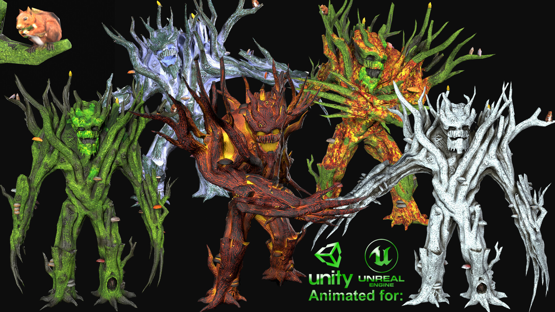 ArtStation - Treant Low-poly 3D model | Game Assets