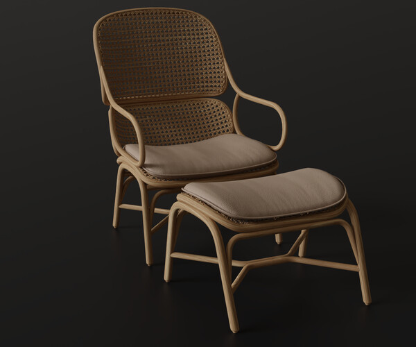 ArtStation - Expormim Frames Armchair with ottoman | Resources