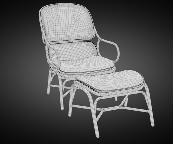 ArtStation - Expormim Frames Armchair with ottoman | Resources
