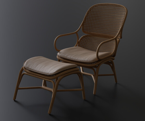 ArtStation - Expormim Frames Armchair with ottoman | Resources