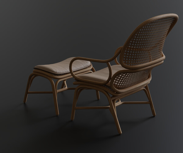 ArtStation - Expormim Frames Armchair with ottoman | Resources