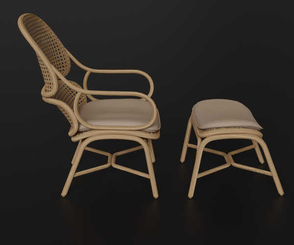 ArtStation - Expormim Frames Armchair with ottoman | Resources